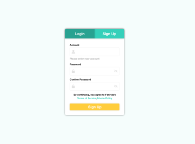 Daily UI Challenge 001 (Sign up flow) by Xiang on Dribbble