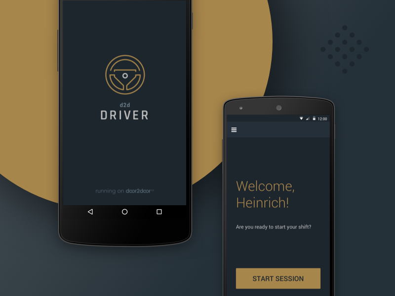 d2d Driver App by henrique j. tramontina for door2door on Dribbble