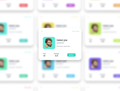 User profile card by Pranav More on Dribbble