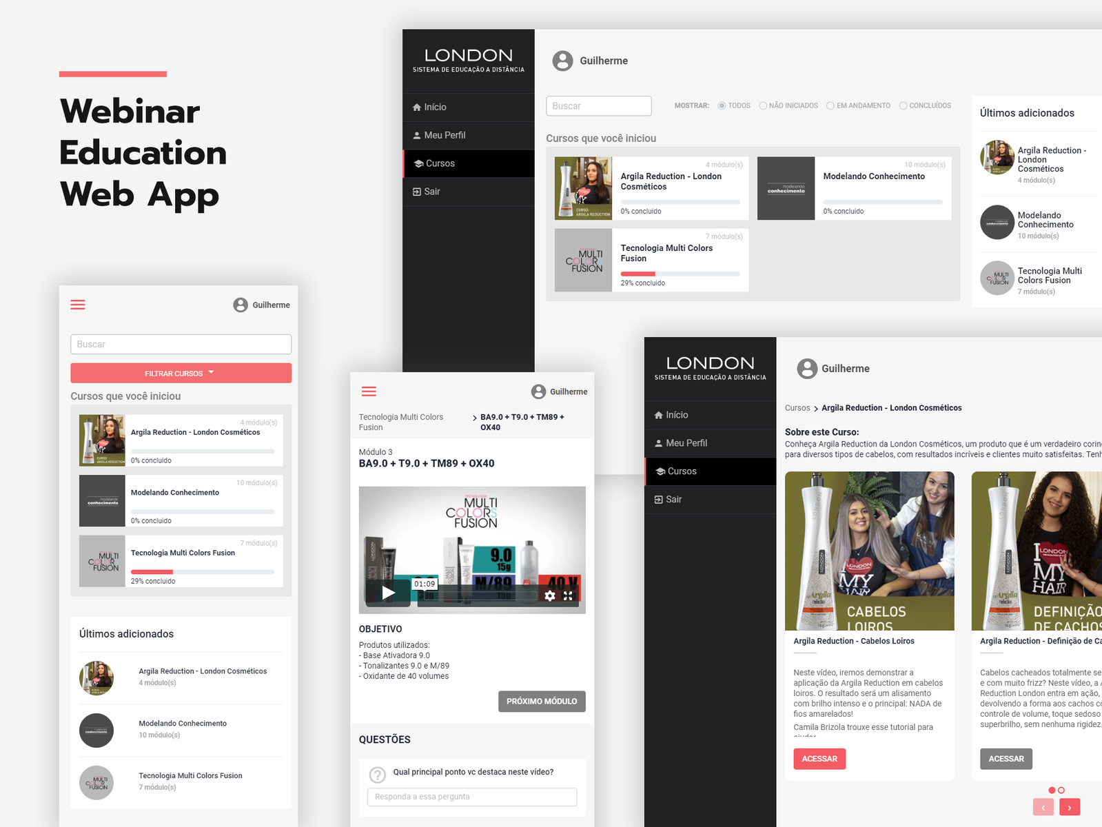Webinar Application by Guilherme Torres on Dribbble