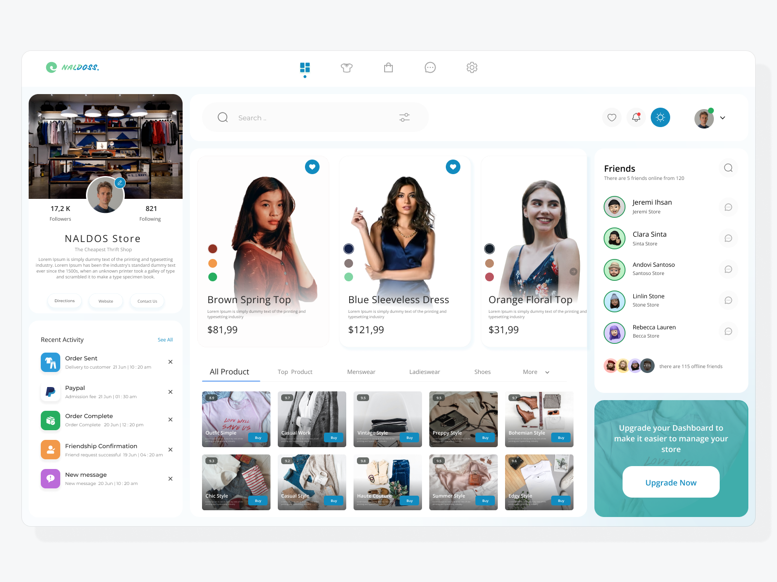 Admin Store | Design Dashboard by Ricki Rinaldi on Dribbble