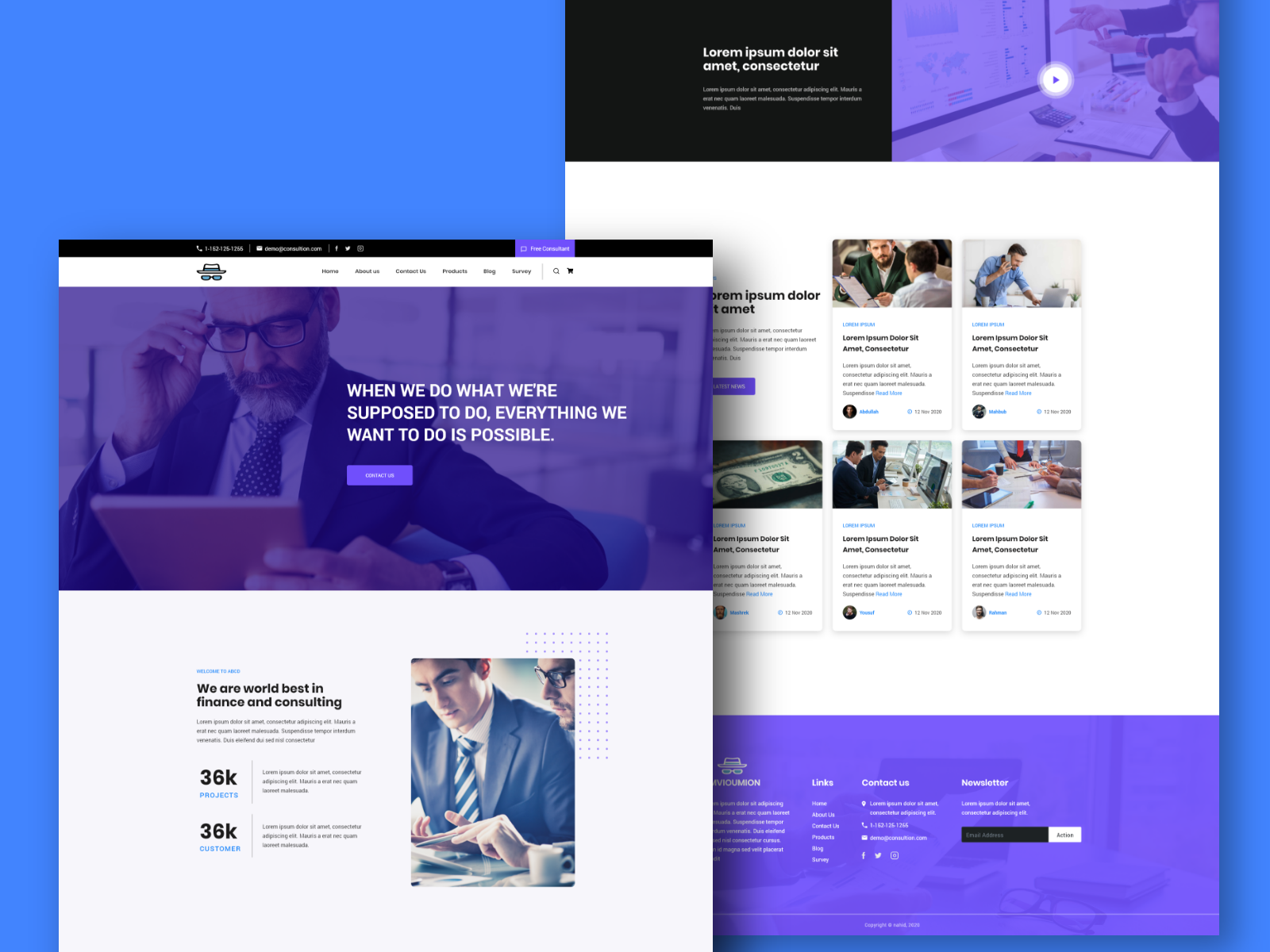 Consulting Blog Website by Md Nahiduzzaman on Dribbble