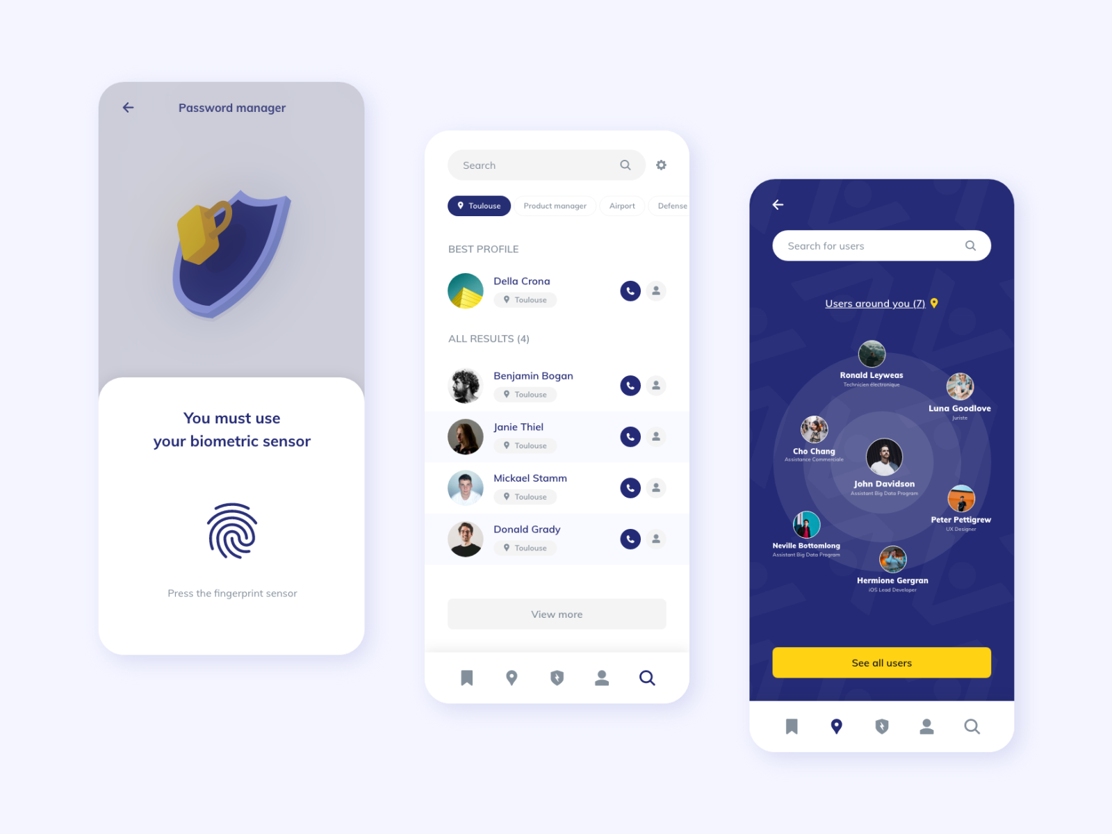 Internal communication - Mobile UI Design by h0rcam on Dribbble