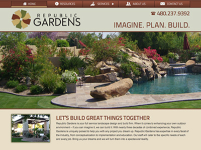 Republic Gardens Home Page by Chris Baltzer on Dribbble
