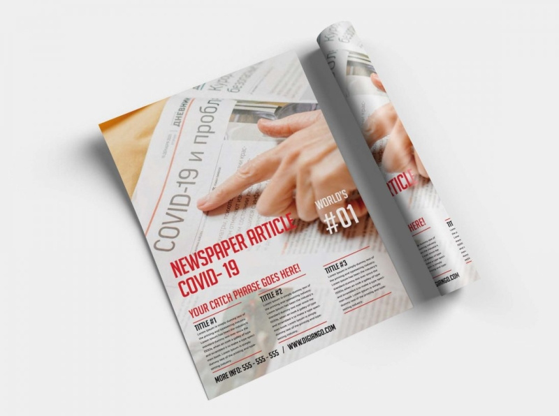 Free Newspaper Poster Design mockup by Jayshri on Dribbble