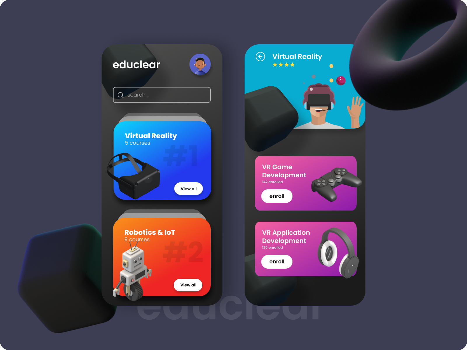 Online Courses UI by Rishav Mishra on Dribbble