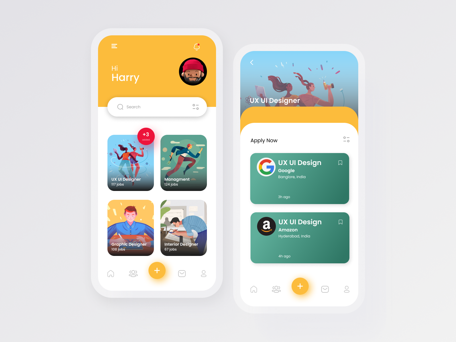 Job Portal UI by Rishav Mishra on Dribbble