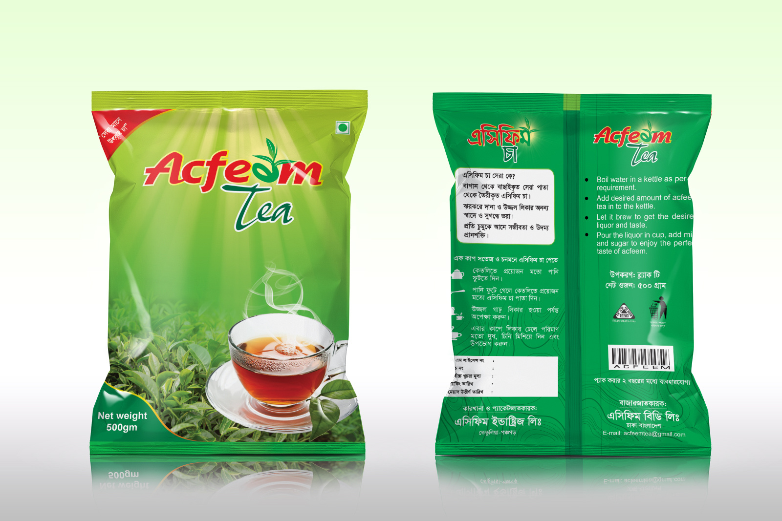 Tea Packet Design (Both Side) by Omar Faruk on Dribbble
