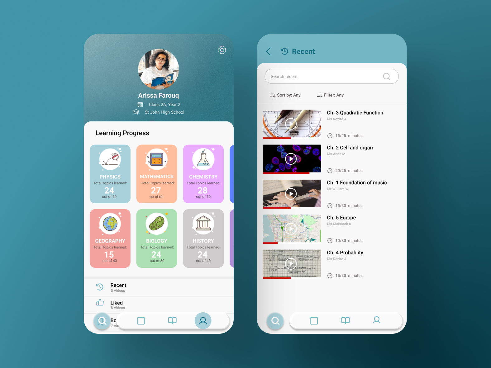 Studycrumbs: Video Learning App by Adilah Mhd on Dribbble