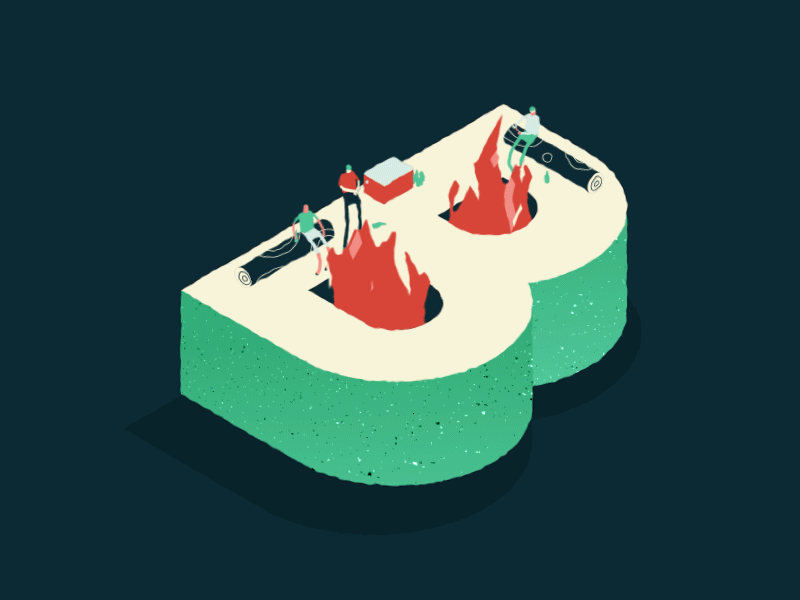 36 Days of Type - B by Meghan Spurlock on Dribbble