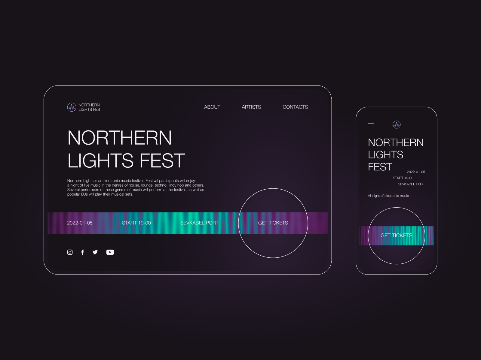 NORTHERN LIGHTS FEST ux/ui design by Anna Osipova on Dribbble