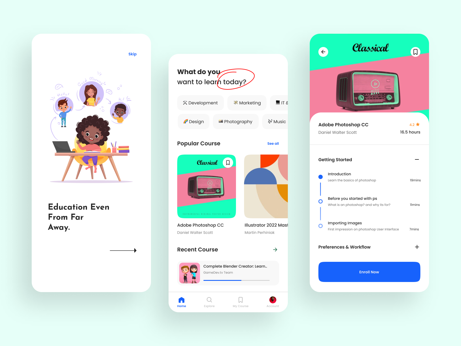 Educato - eLearning App UI by Eashwar Raj R on Dribbble