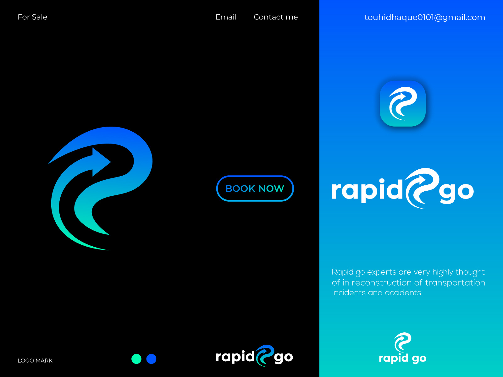 rapid go transport logo | modern R by Touhid | Logo Branding on Dribbble