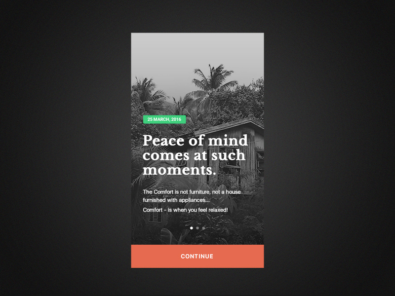 App tutorial screen by JNB on Dribbble