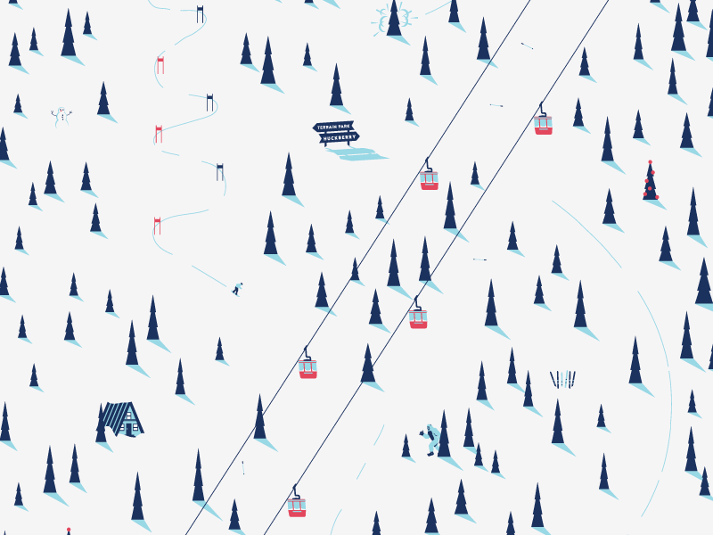 Ski Free by Brendan O'Connor on Dribbble