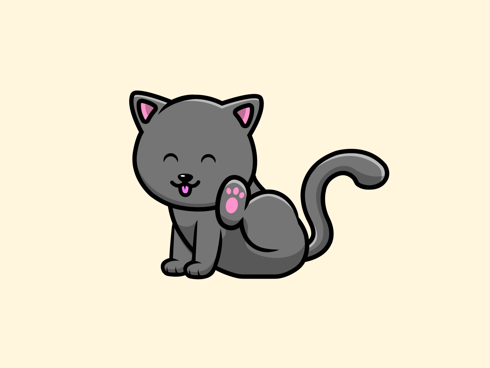 Cute Cat Scratching by Moksha Labs on Dribbble