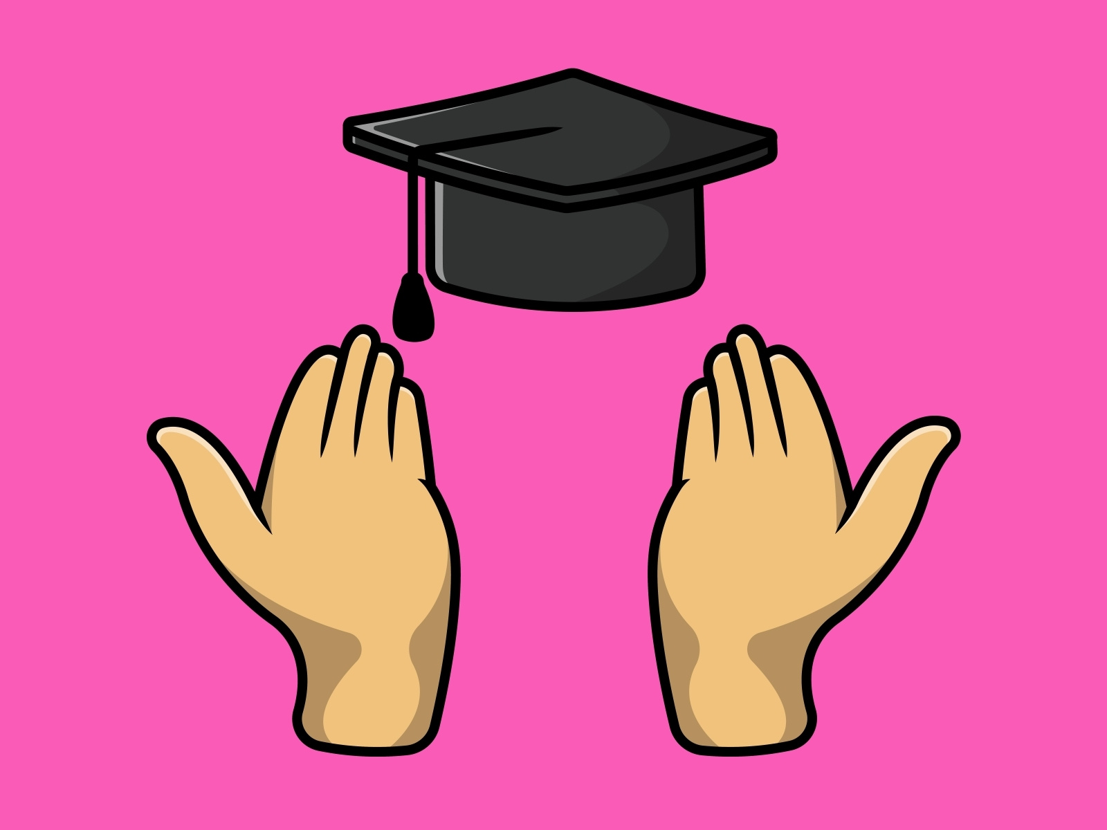 Hand With Graduation Hat by Moksha Design Labs on Dribbble
