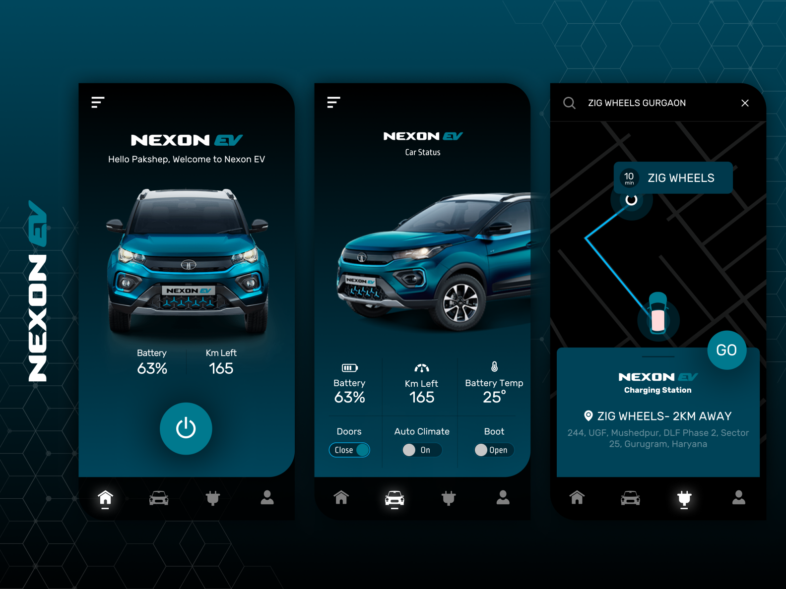 Car Control App- Nexon EV by Pakshep Girdhar on Dribbble