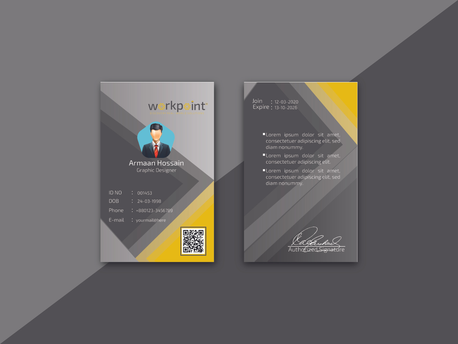 ID Card Design by Arman Hossain on Dribbble