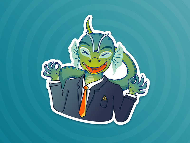 Laughing lizard - Lizardman sticker pack by Viktor Keri on Dribbble