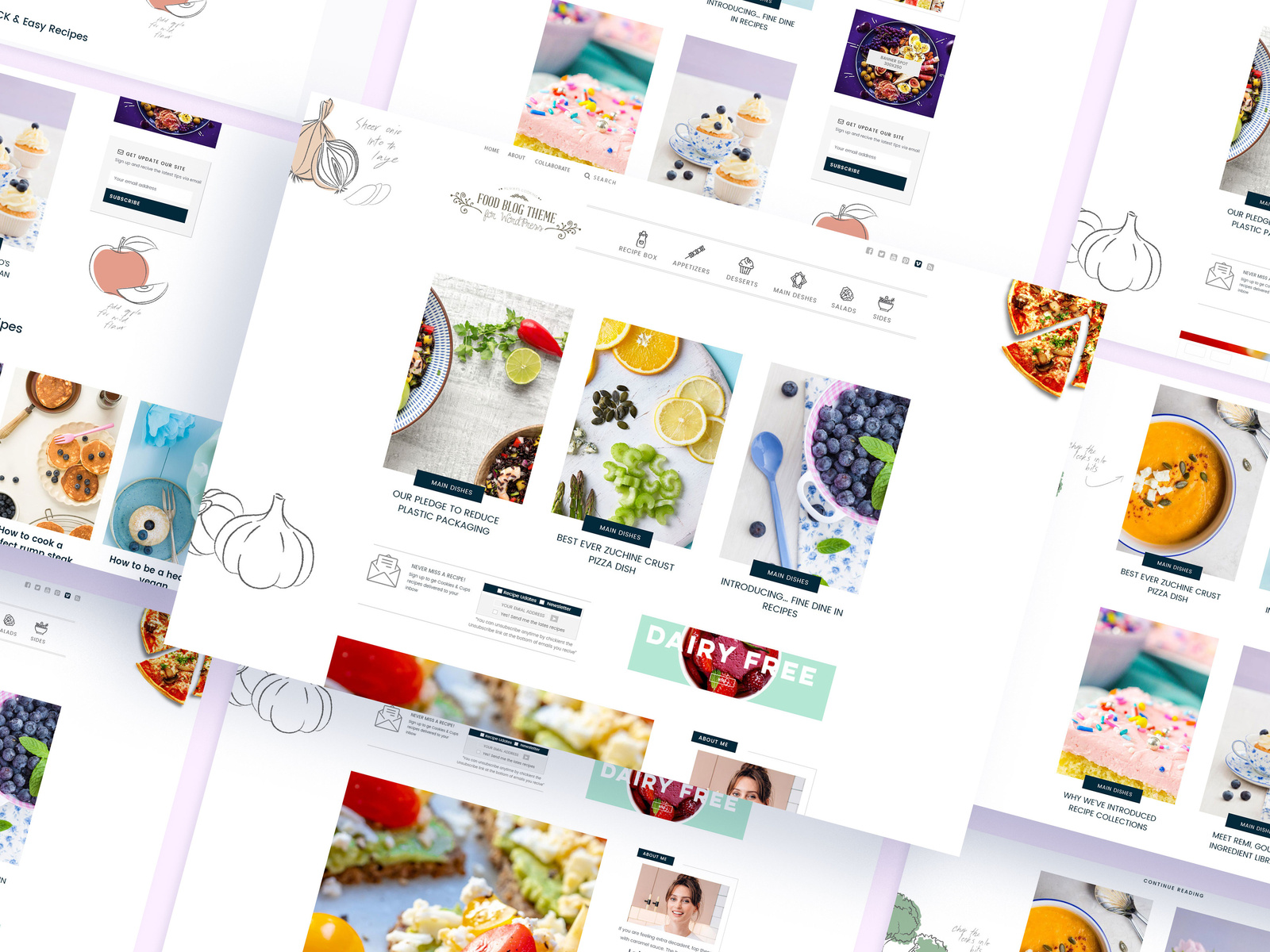 Modern Food Recipe Blog by Suzon Abdullah on Dribbble