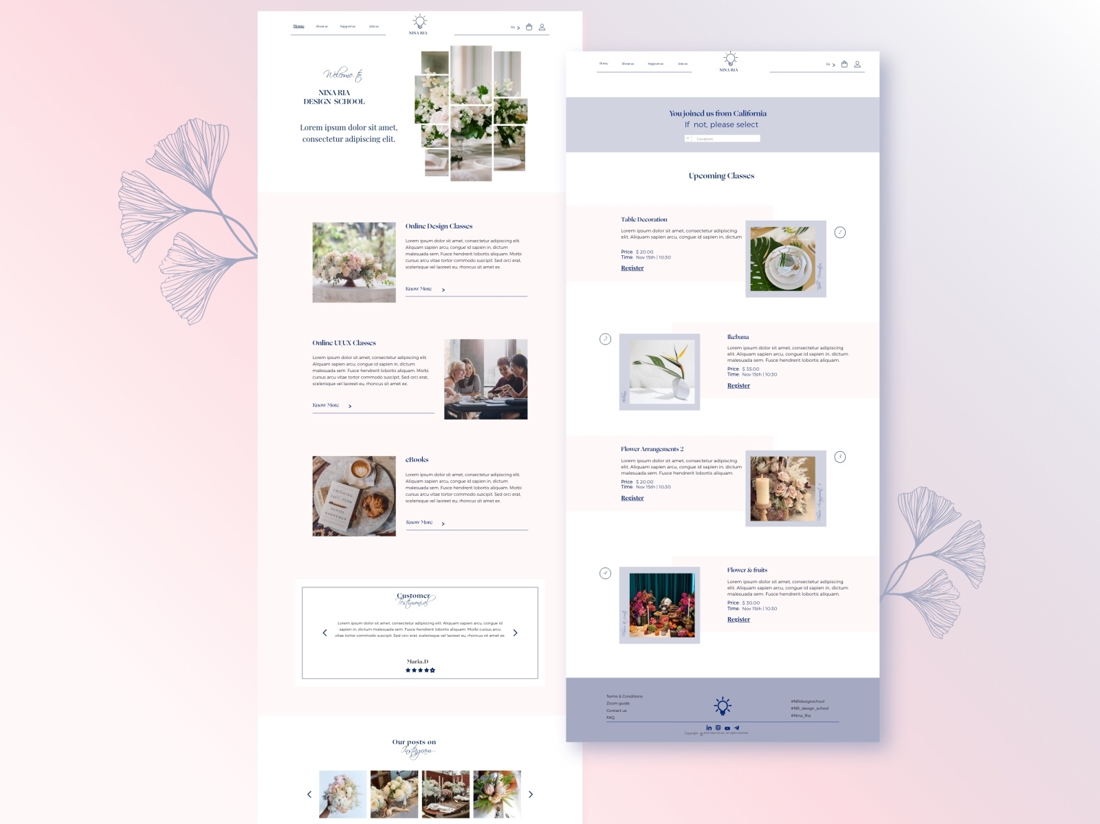 minimal classic website design by Samine M on Dribbble