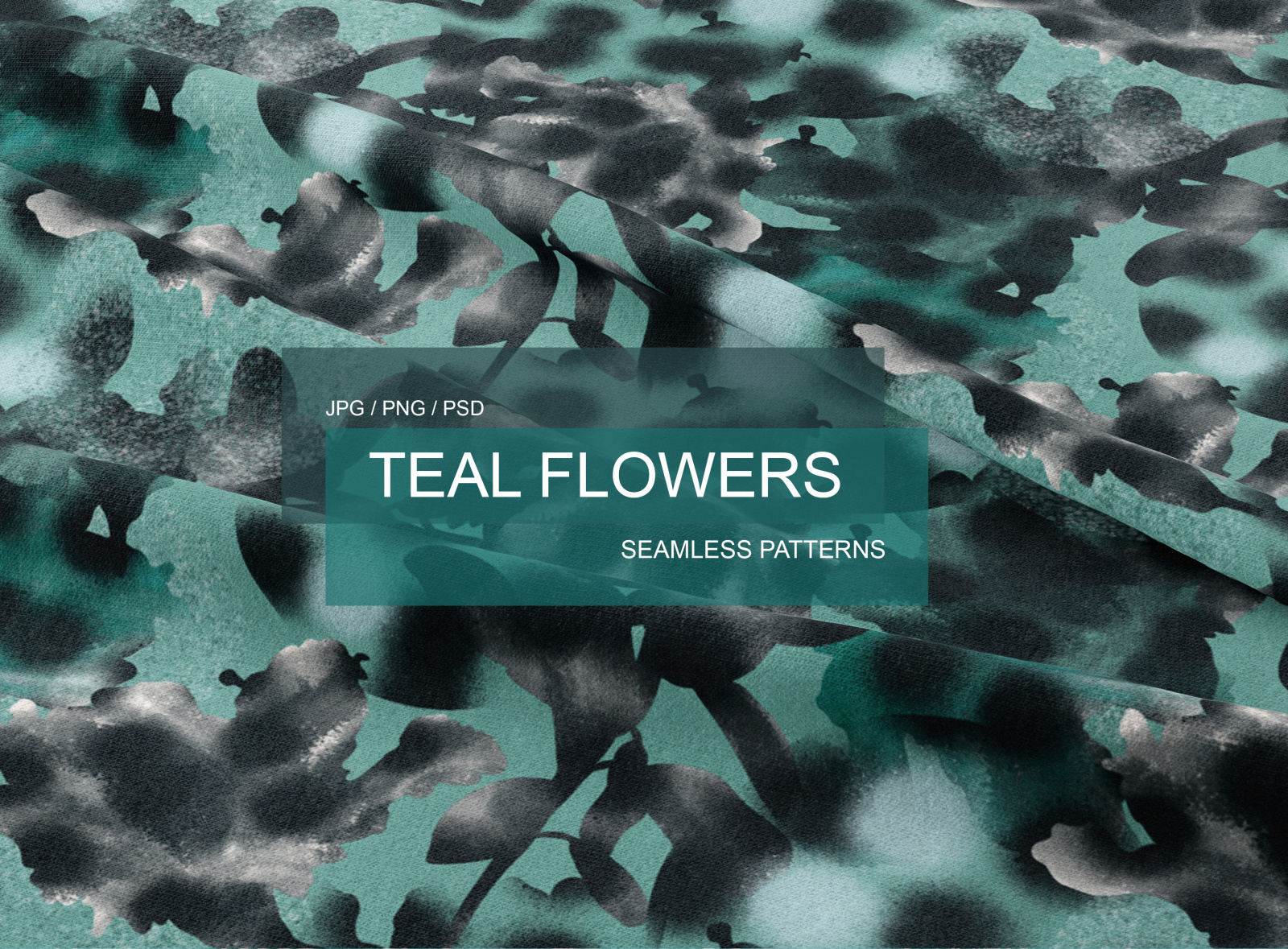 TEAL FLOWERS seamless patterns by ANNA KOTOVA on Dribbble