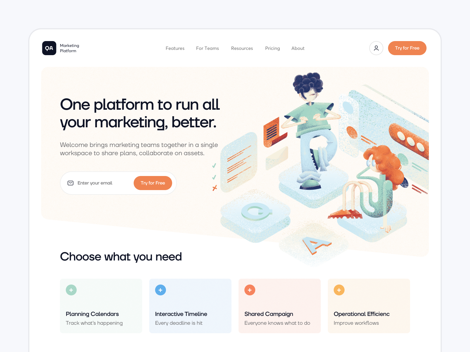 Marketing Platform — Website by V. Alipov on Dribbble