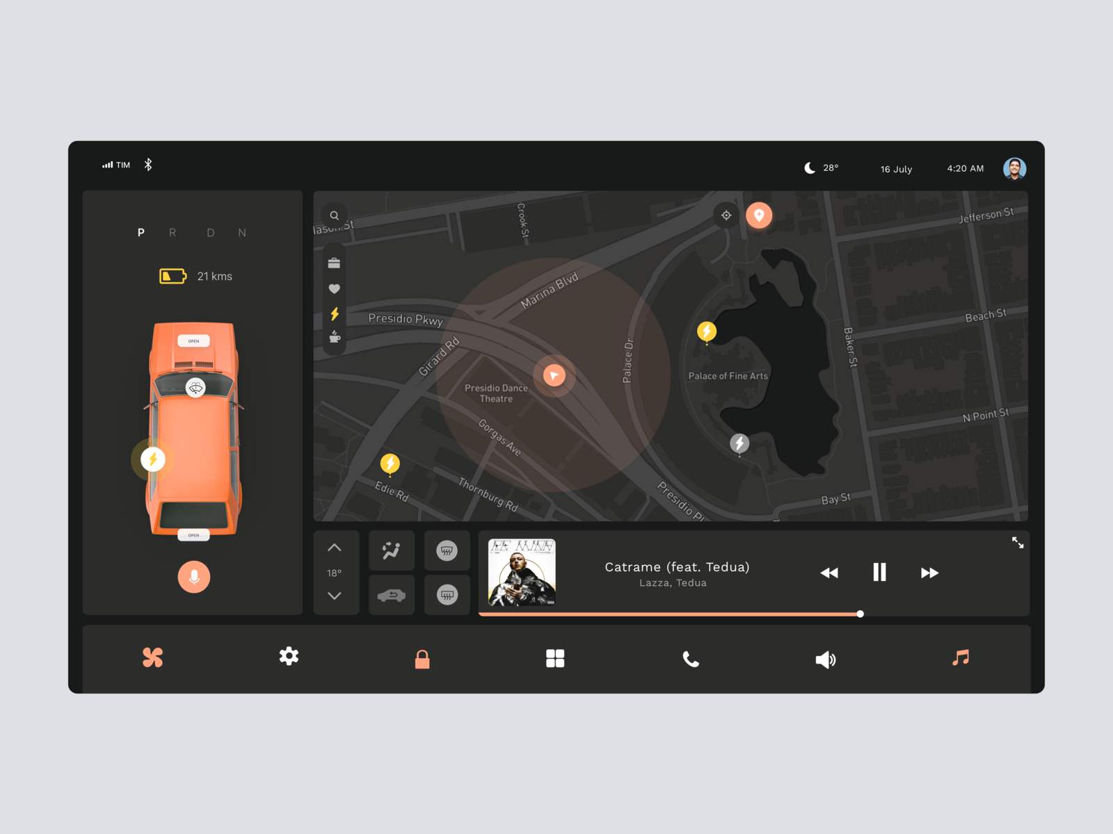Daily UI #34 | Car Interface by Pierfilippo Ariano on Dribbble