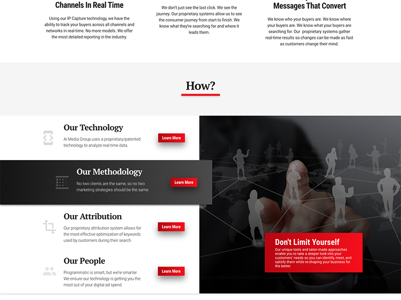 Ai Media Group Site Redesign by Adam Schmid on Dribbble