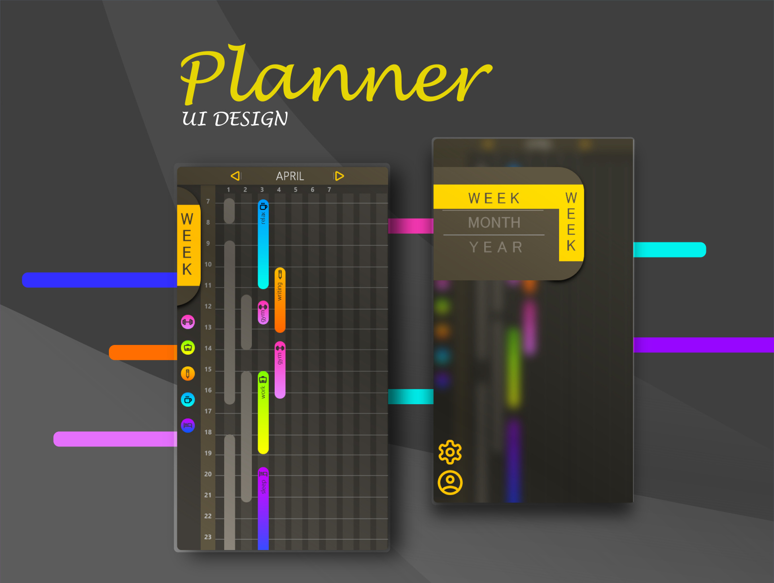 Planner app ui design by Mahsan on Dribbble