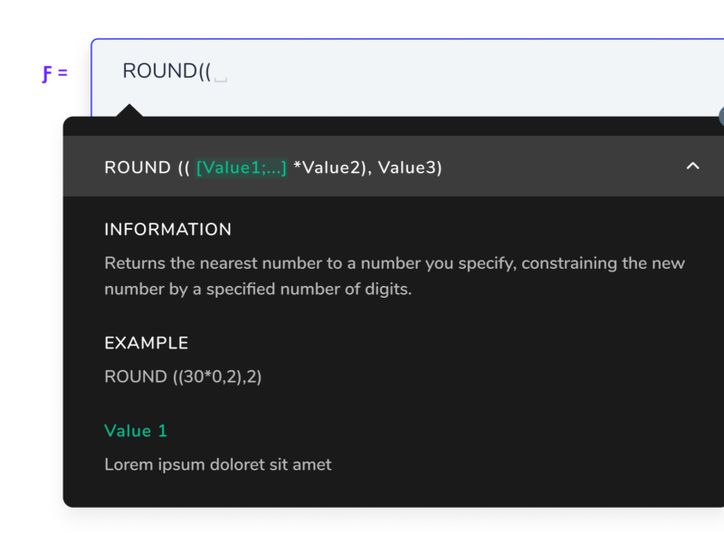 Formula builder by Giada Lagorio on Dribbble