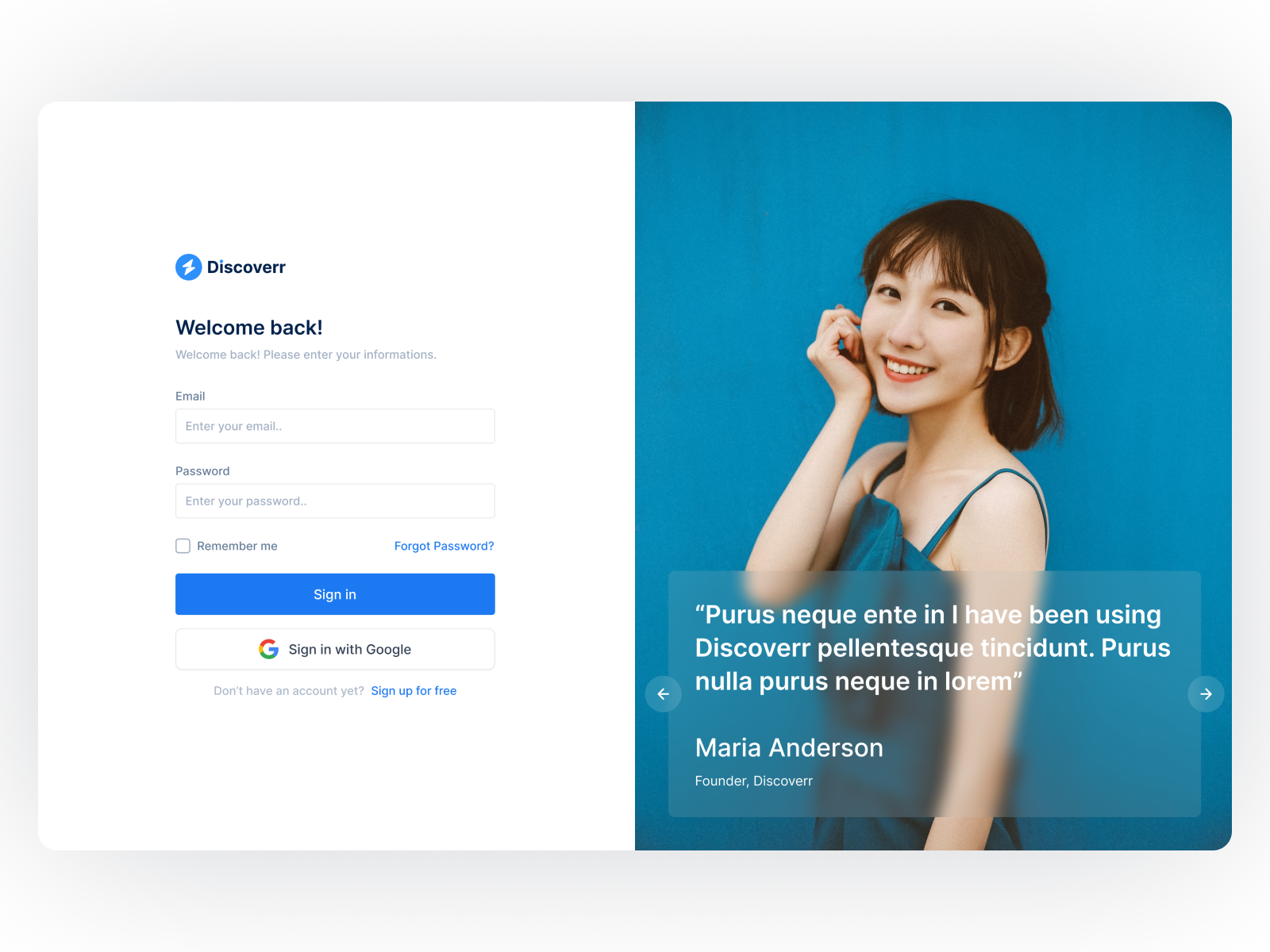Sign in Page by Bleonard Osmani on Dribbble