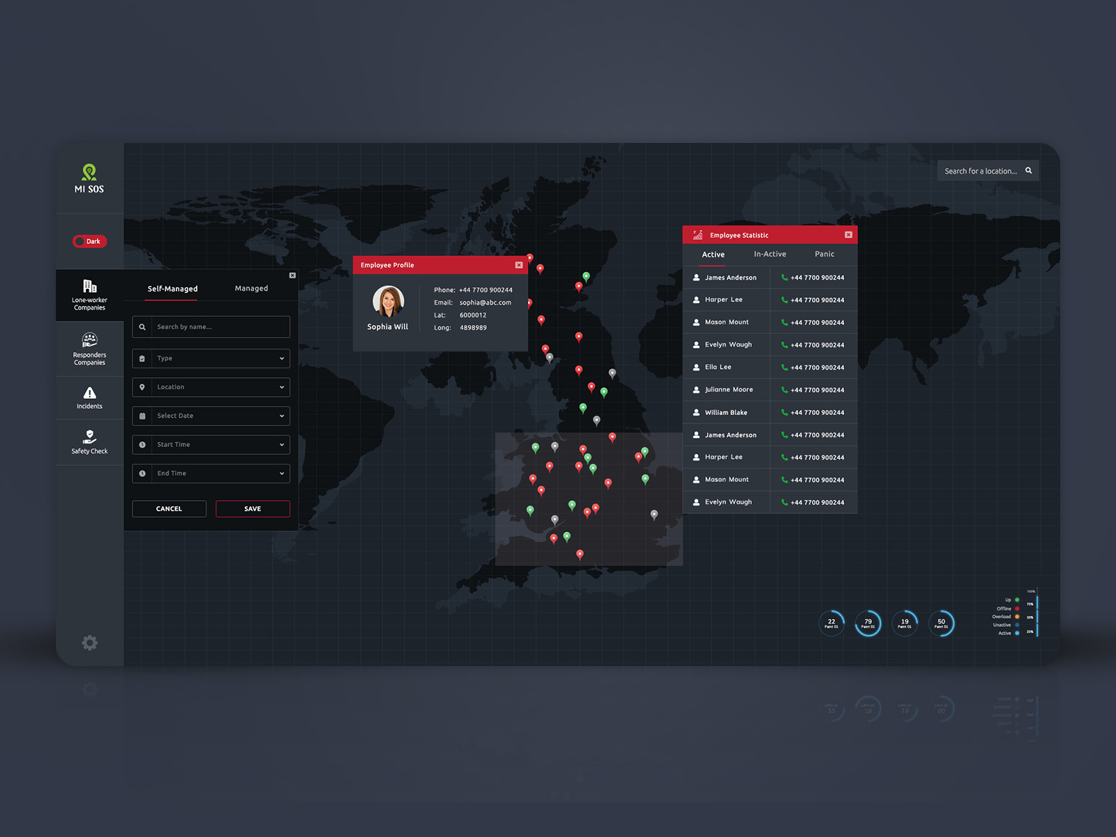 Dark map design UI by Waqas Awan on Dribbble