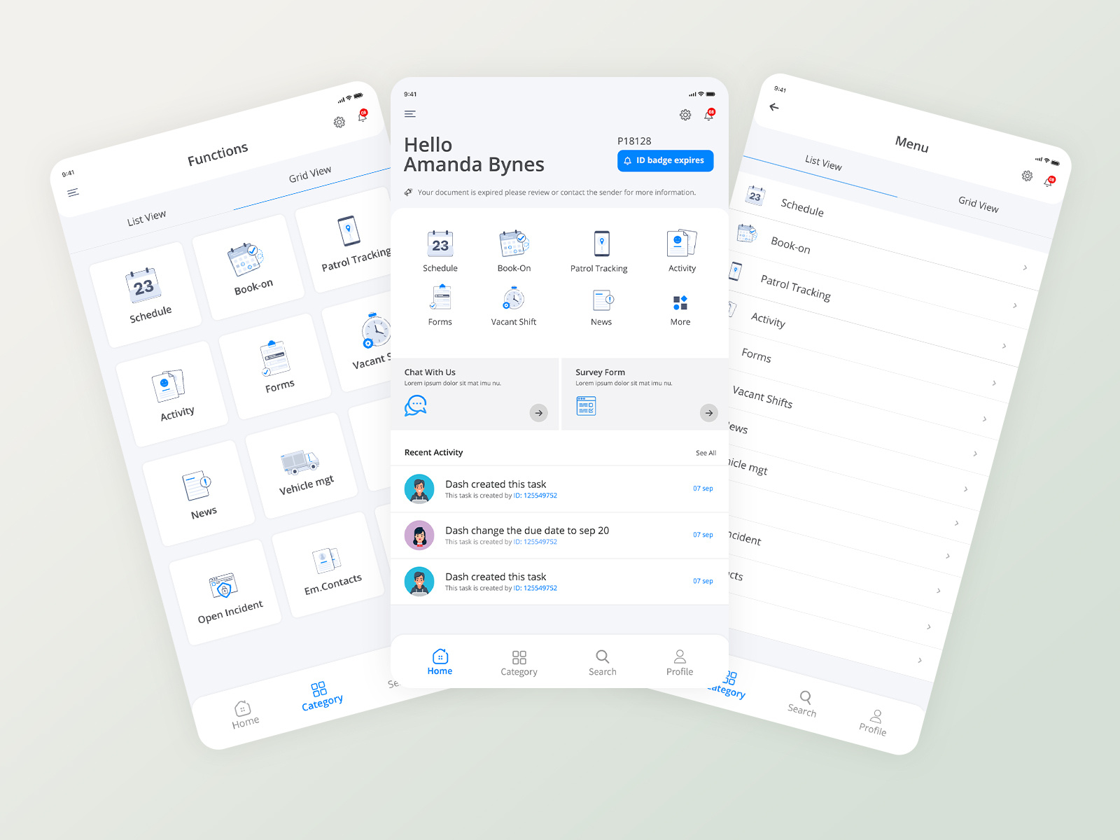 Employee Schedule & Activity App by Waqas Awan on Dribbble