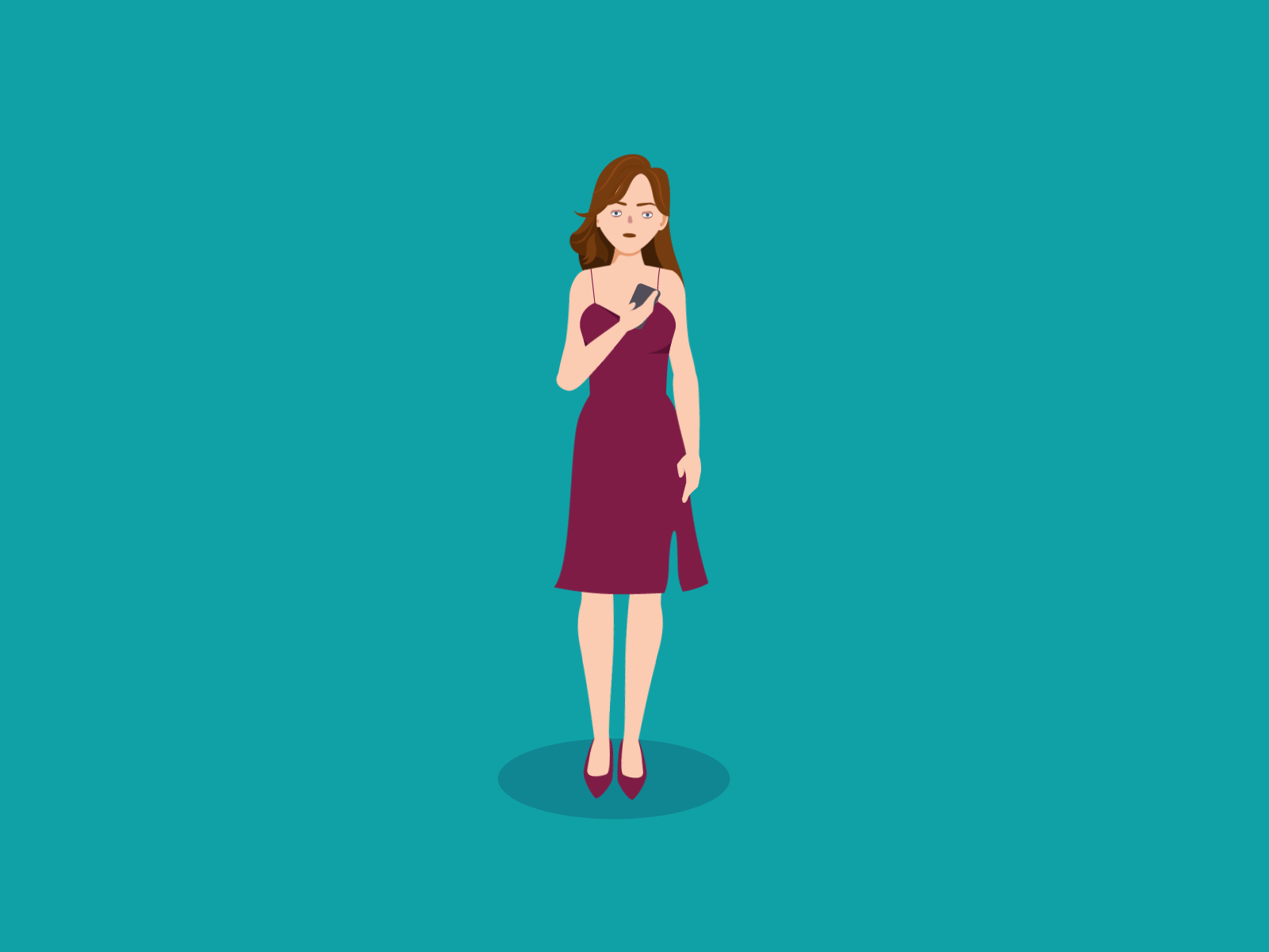 Cute cartoon girl using phone animation by Waqas Awan on Dribbble