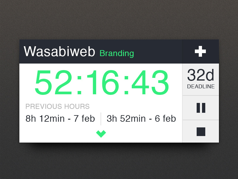 Timer Widget by Tobias Björsberg on Dribbble