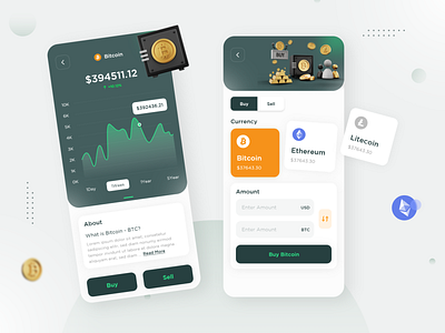 Crypto Currency - App Ui Design by Codzgarage Infotech Pvt Ltd on Dribbble