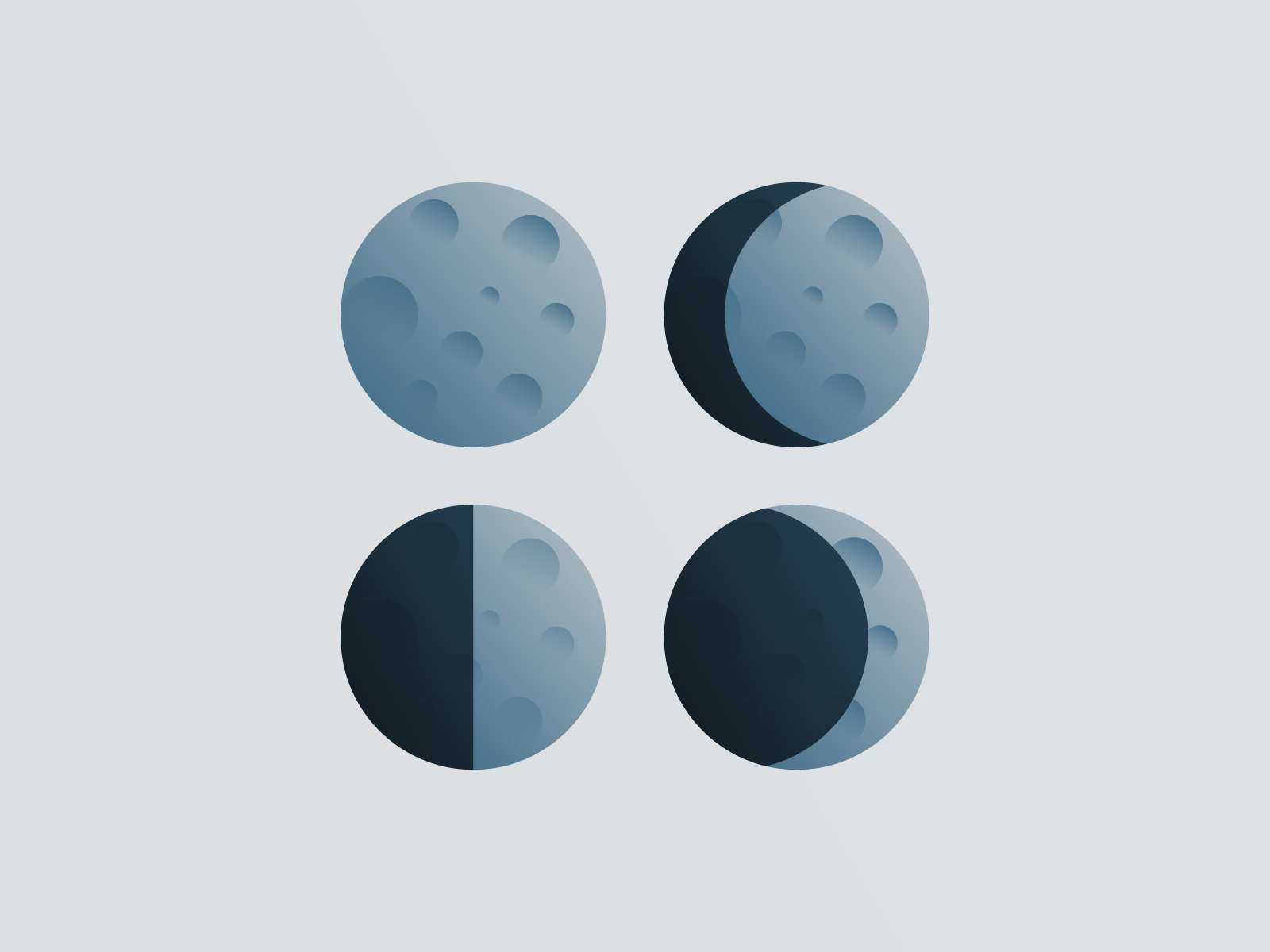 Moon Phase Logos by Shane Hennessy on Dribbble