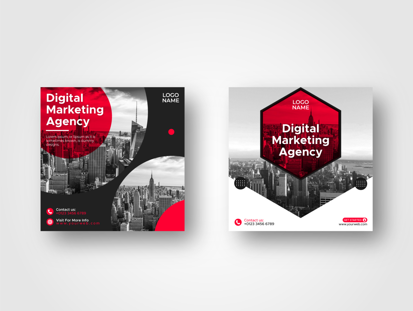 Digital Marketing Social media ads design vol -1 by trendgraph on Dribbble