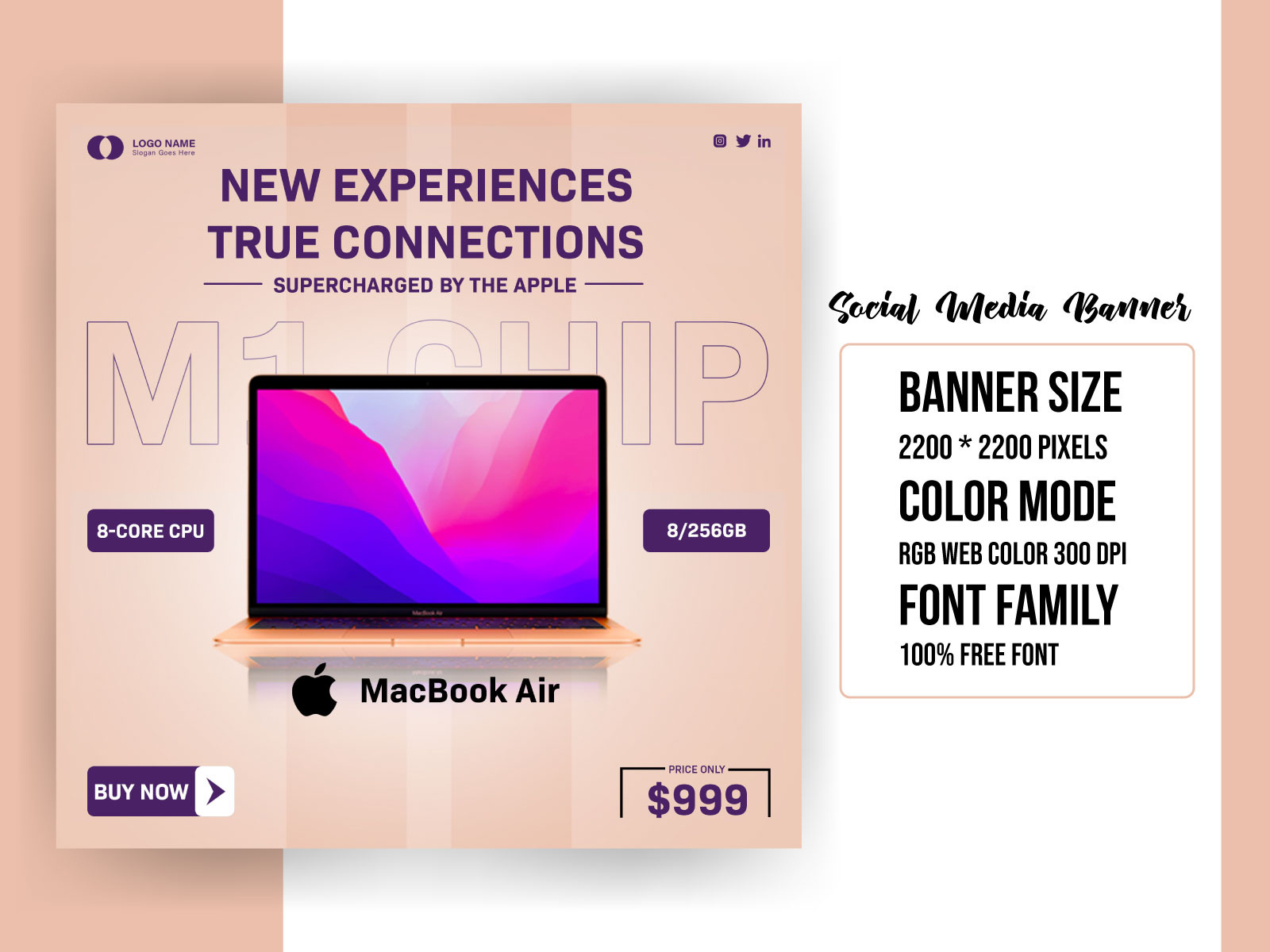 MacBook Air Social Media Promotional Banner by Faysal Anik on Dribbble