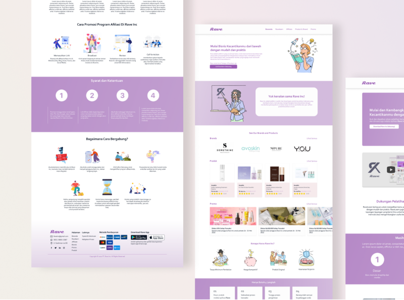 Rave - Website Design (Beauty E-commerce) by Septi Chairini on Dribbble