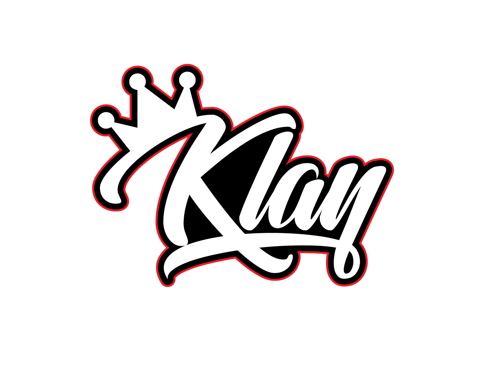 text KLAY typograghy king crown logo Gaming by Navid on Dribbble