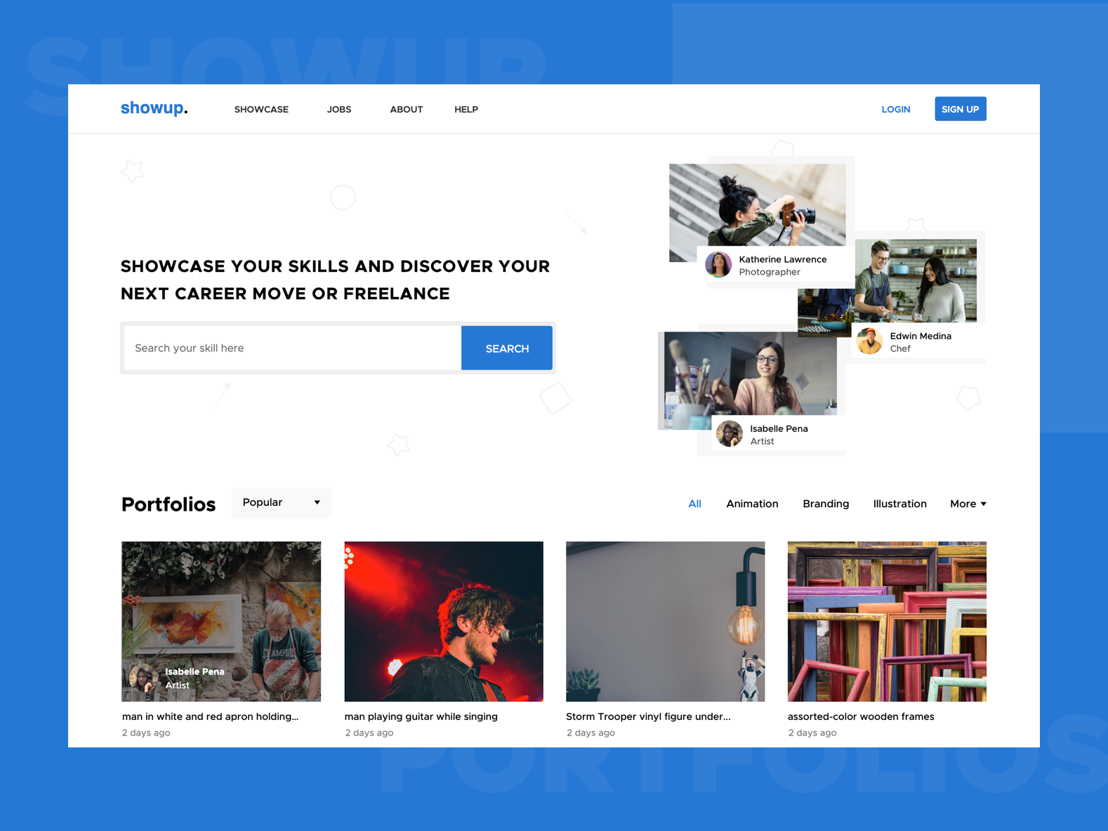 Landing Page - Show Up. by Inderdeep Singh on Dribbble