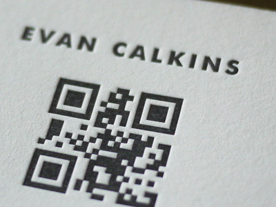 QR Code Letterpress Printed Cards by Evan Calkins on Dribbble