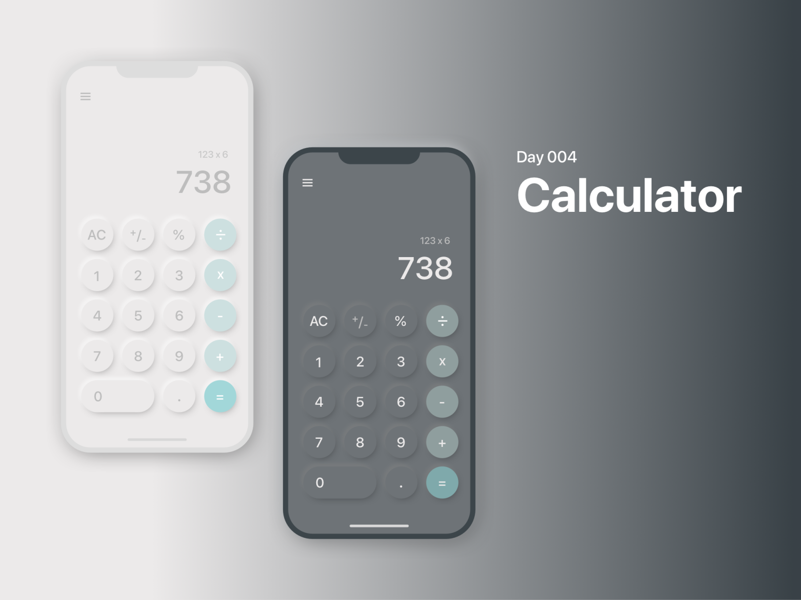 Daily UI #004 - Calculator by Jaycie Linh on Dribbble