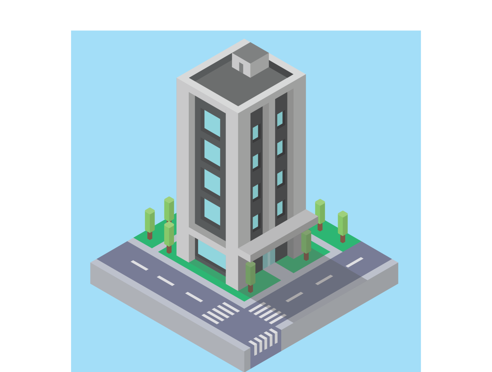Isometric Building by Rafienzy on Dribbble