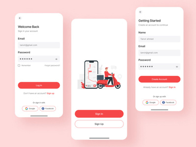 Sign in / Sign up page by Hm Tanvir Ahmed on Dribbble