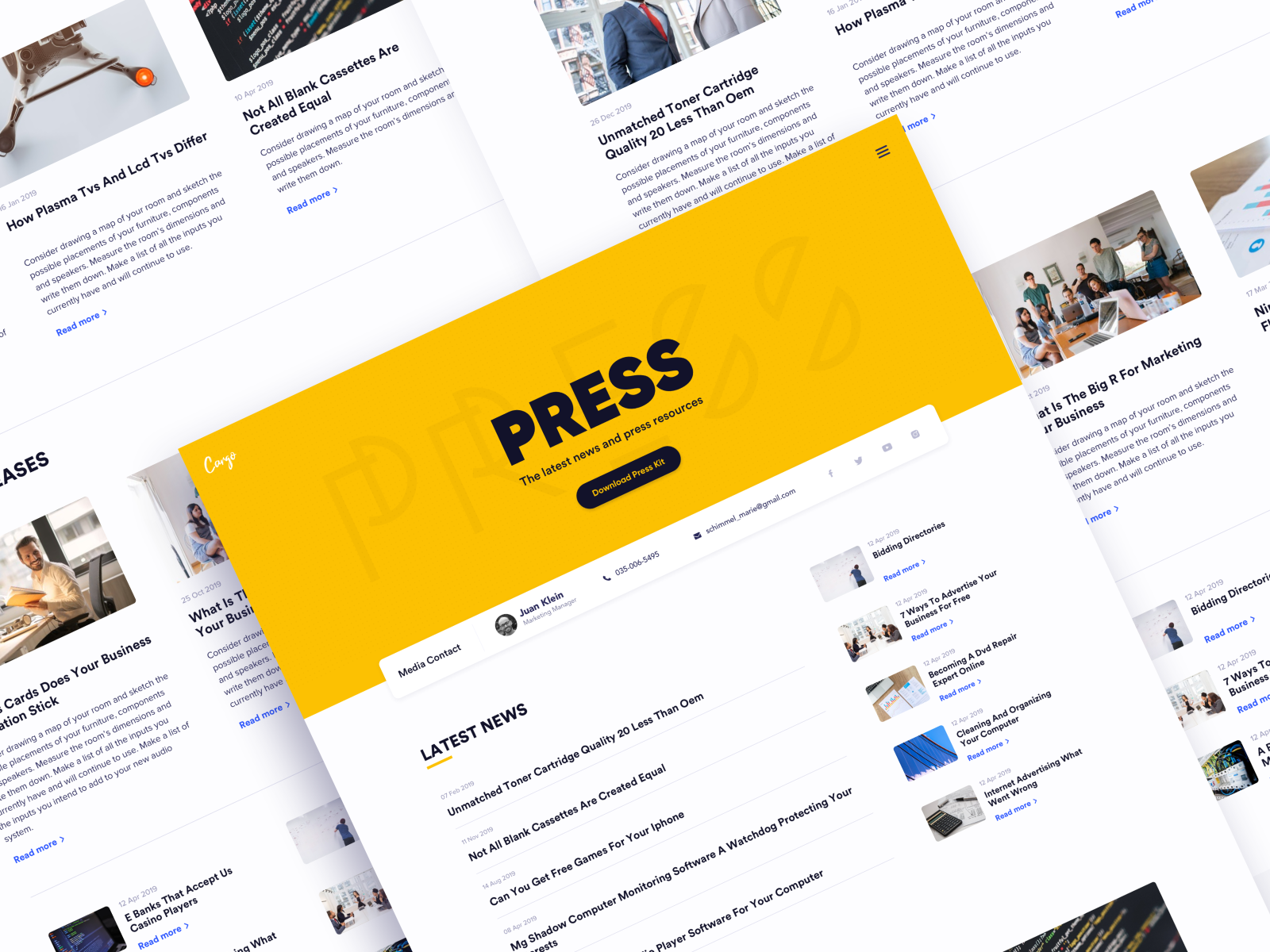 UI Challenge #051 - Press page by 🌀Udara🌀 on Dribbble
