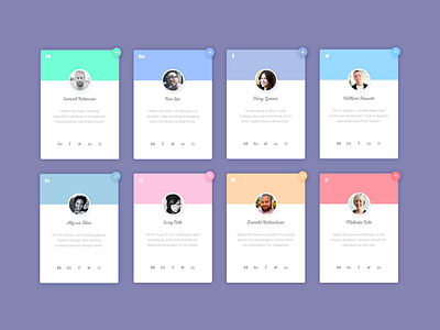 Profile cards by 🌀Udara🌀 on Dribbble